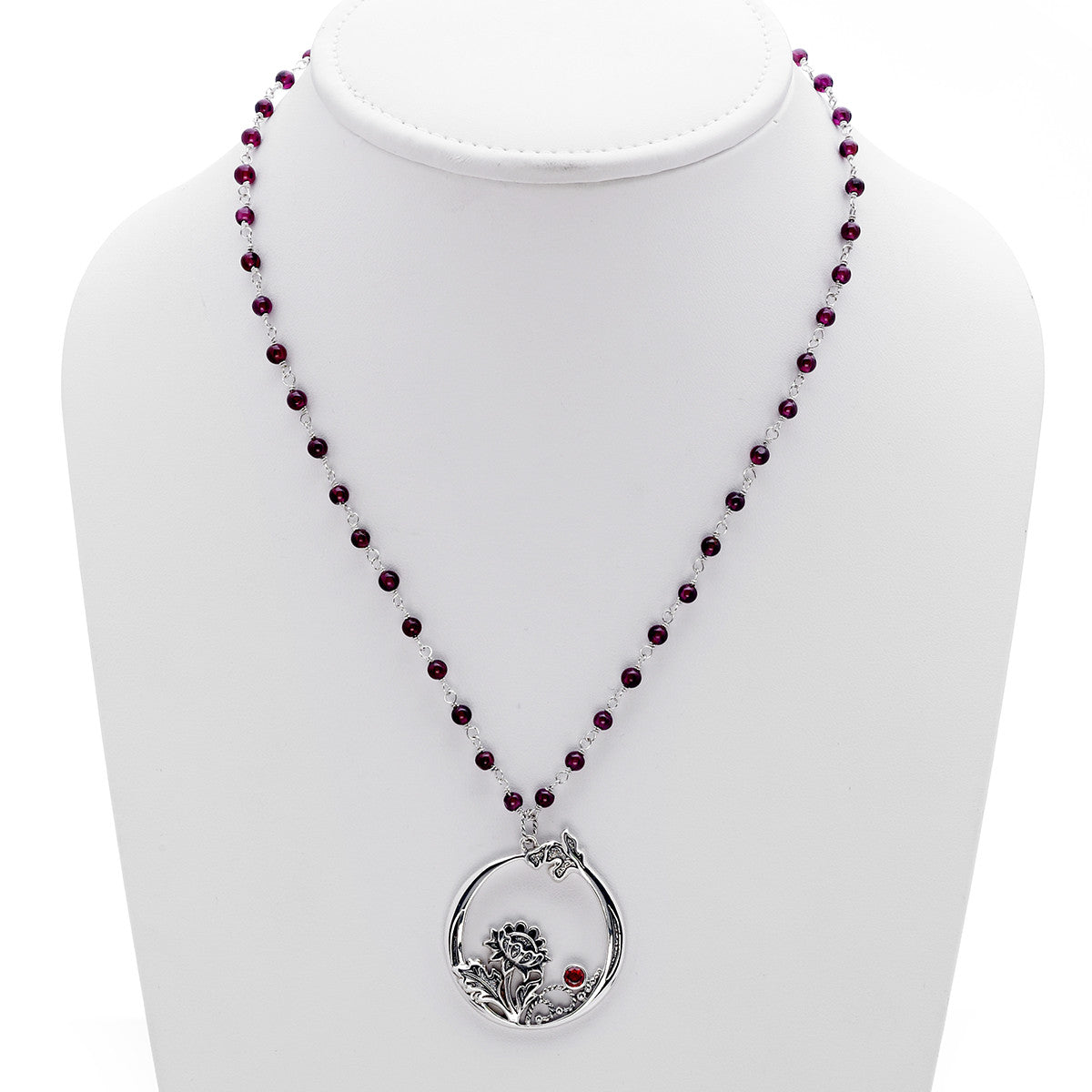 William Morris Hyacinth Sterling Silver Garnet Necklace – Cynthia Gale ...