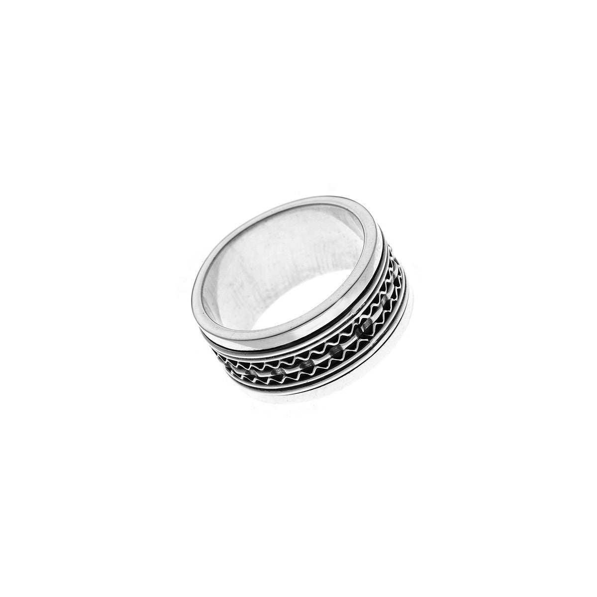 Nusantara Java Sterling Silver Spinner Ring – Cynthia Gale New York